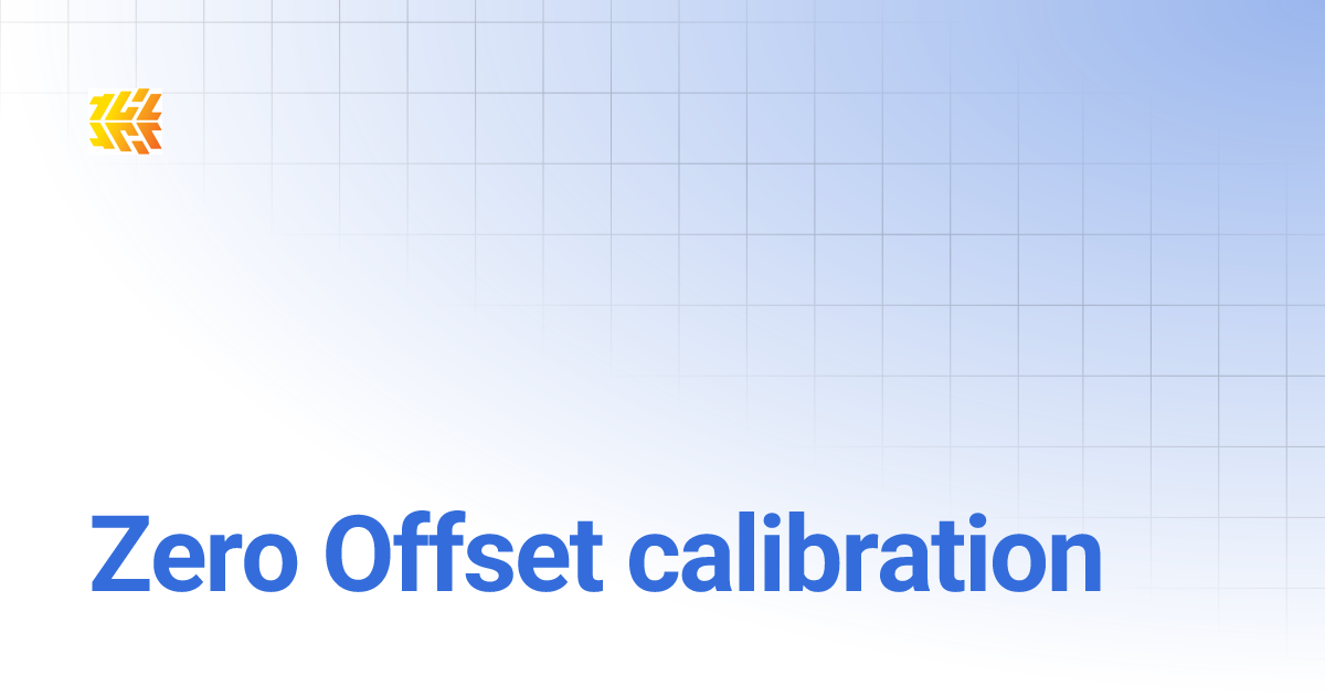 Zero Offset calibration | Support