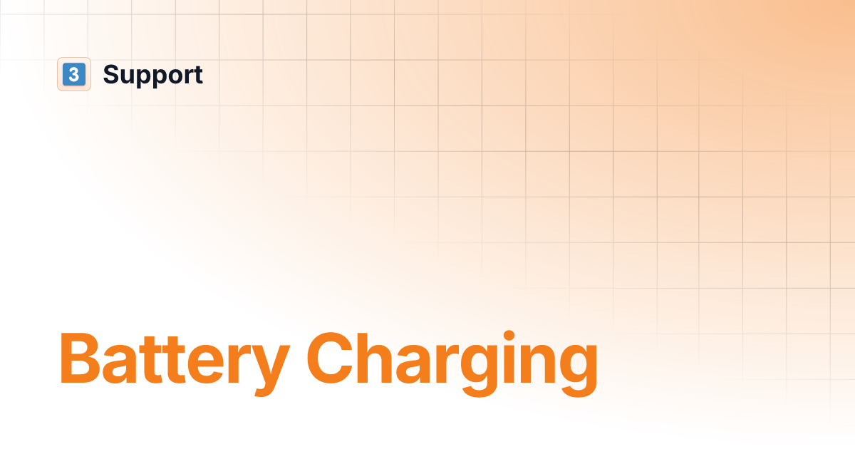 Battery Charging | Support