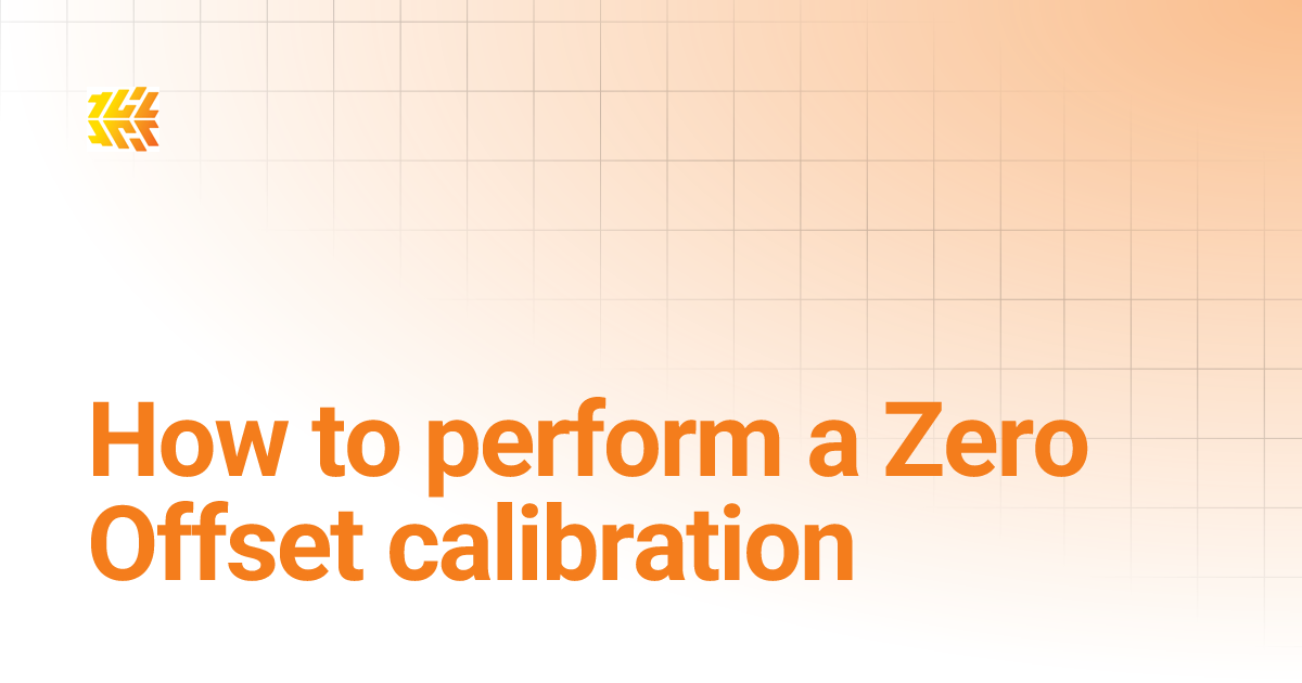 How to perform a Zero Offset calibration | Support