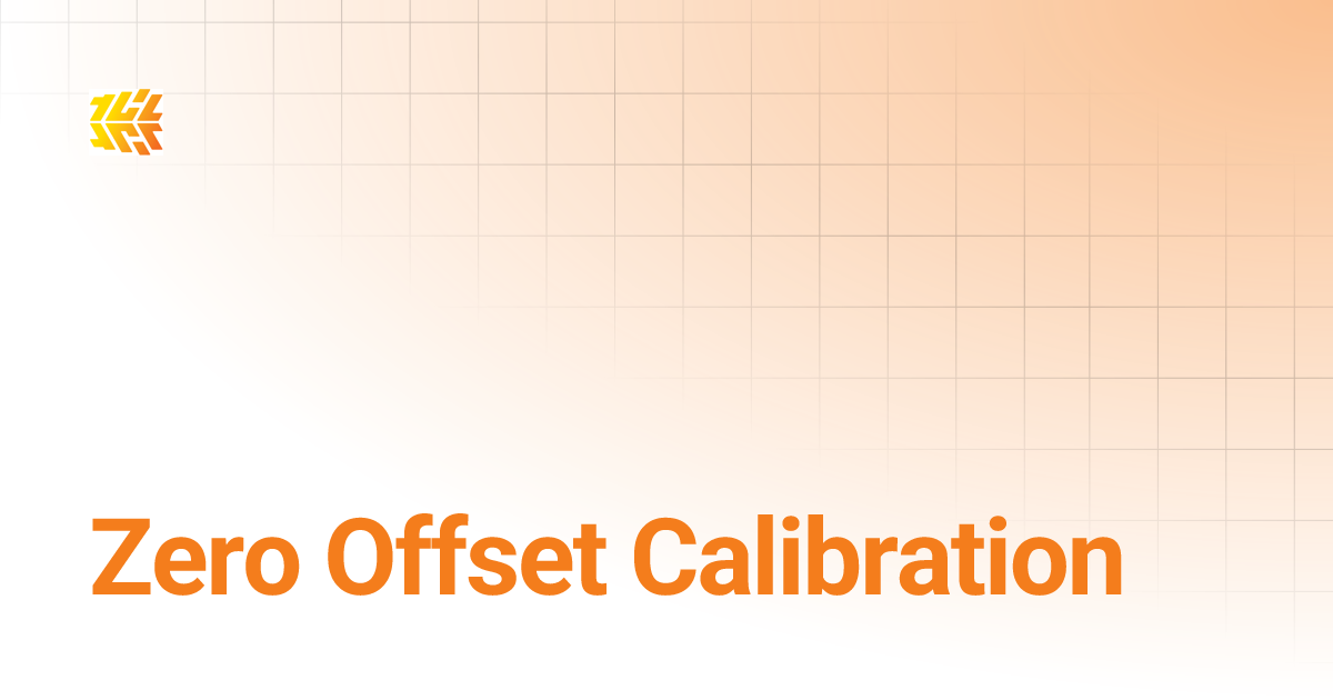 Zero Offset Calibration | Support